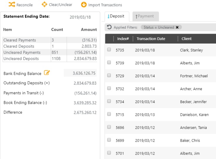 Reconcile Your Bank Account – CosmoLex Support