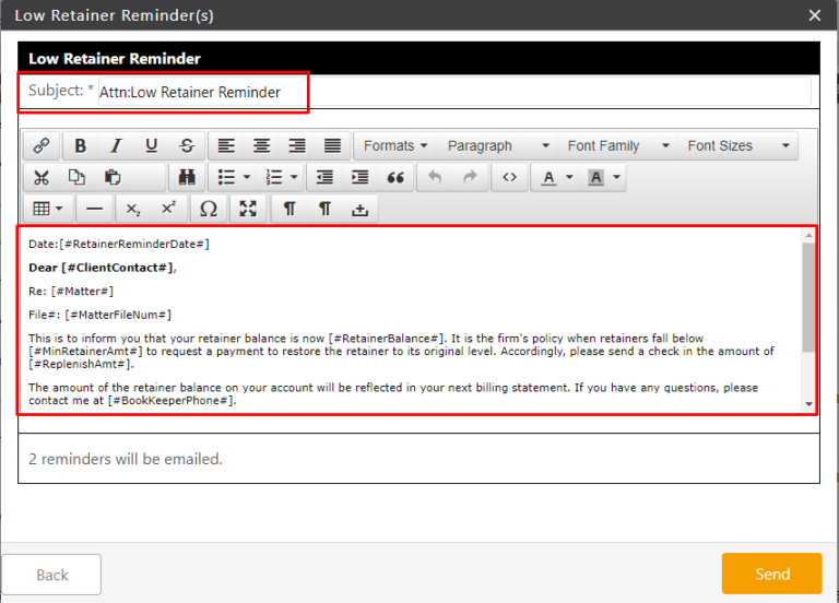Manage Evergreen Retainers - CosmoLex Support