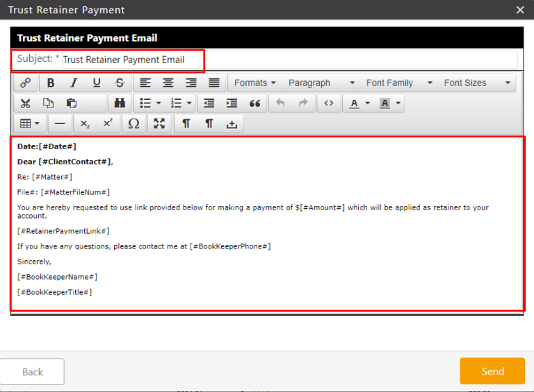 Request an Online Trust Retainer Payment - CosmoLex Support