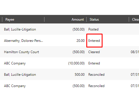 Understanding Transaction Status – CosmoLex Support