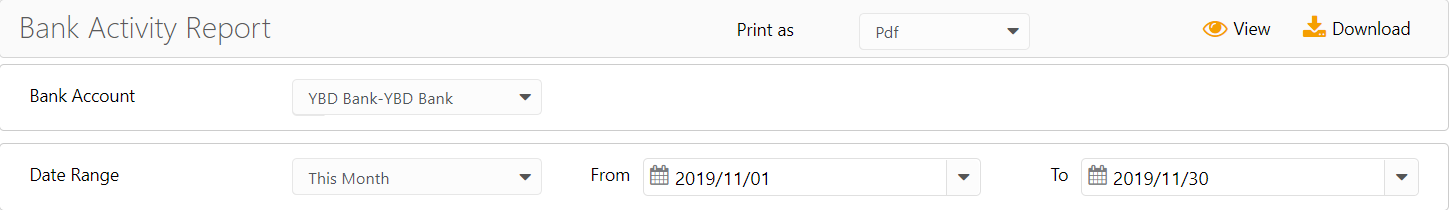 Bank Activity Report - CosmoLex Support
