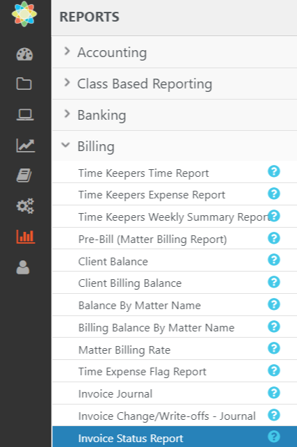 Invoice Status Report - CosmoLex Support