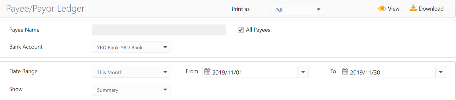 Payee/Payor Ledger - CosmoLex Support