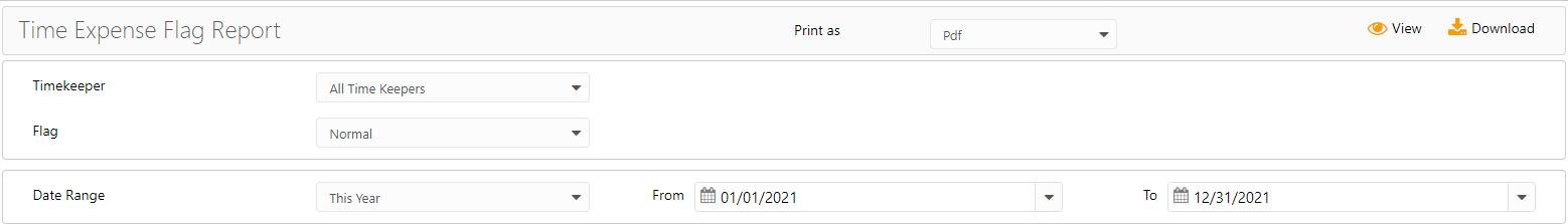 Time Expense Flag Report - CosmoLex Support
