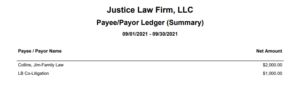 Payee/Payor Ledger - CosmoLex Support