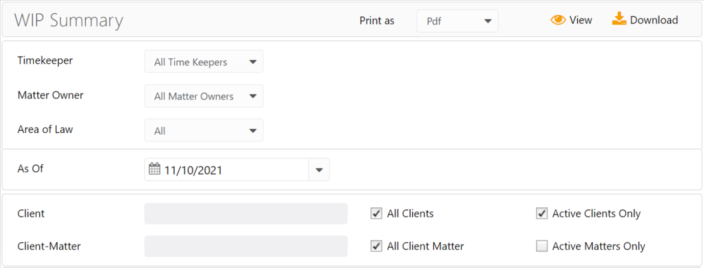 Work in Progress (WIP) Summary Report - CosmoLex Support