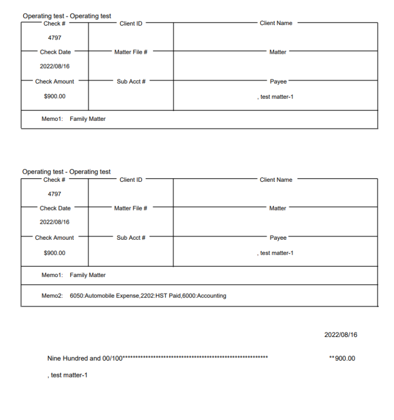 Check Style Formats - CosmoLex Support
