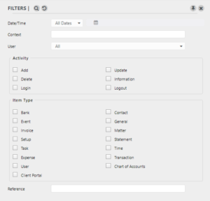 Manage Recent Activities - CosmoLex Support