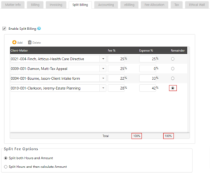 Set Up Split Billing - CosmoLex Support