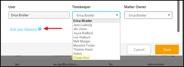 Mapping Existing Users - CosmoLex Support